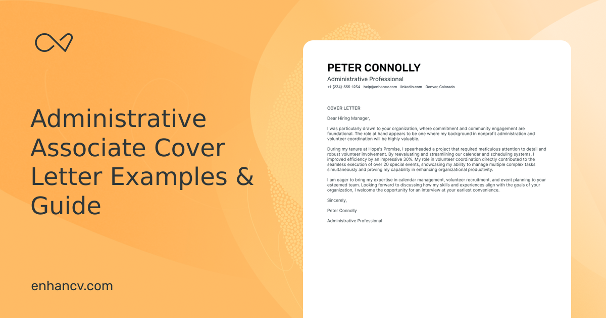 Professional Administrative Associate Cover Letter Examples and ...