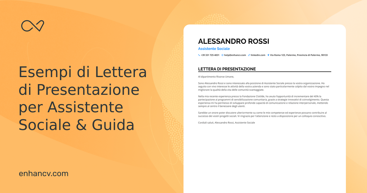 Esempi di Lettera di Presentazione per Assistente Sociale nel 2026