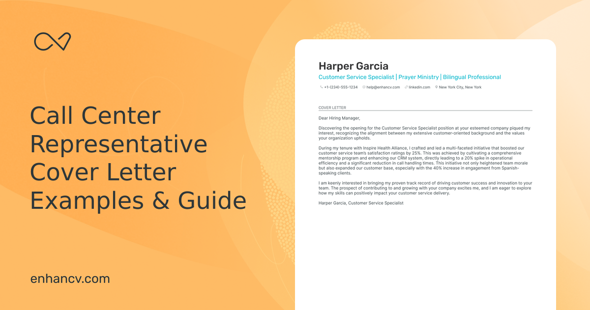 4 Professional Call Center Representative Cover Letter Examples and ...