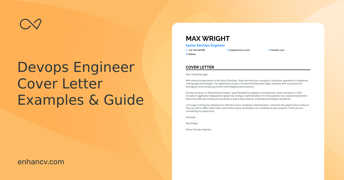 Devops Engineer Cover Letter Examples & Guide for 2025