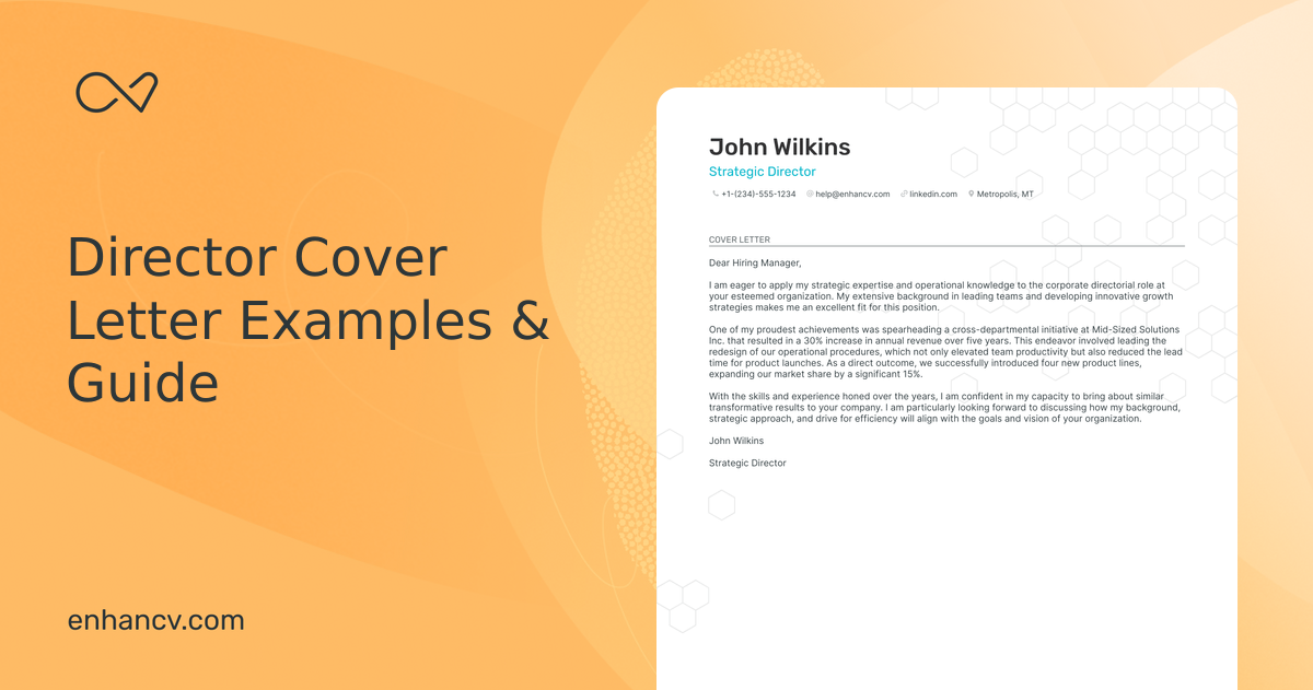 12 Professional Director Cover Letter Examples and Template for 2025 ...