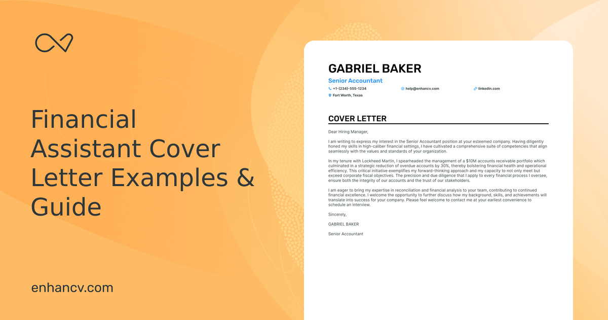 Professional Financial Assistant Cover Letter Examples and Template for ...