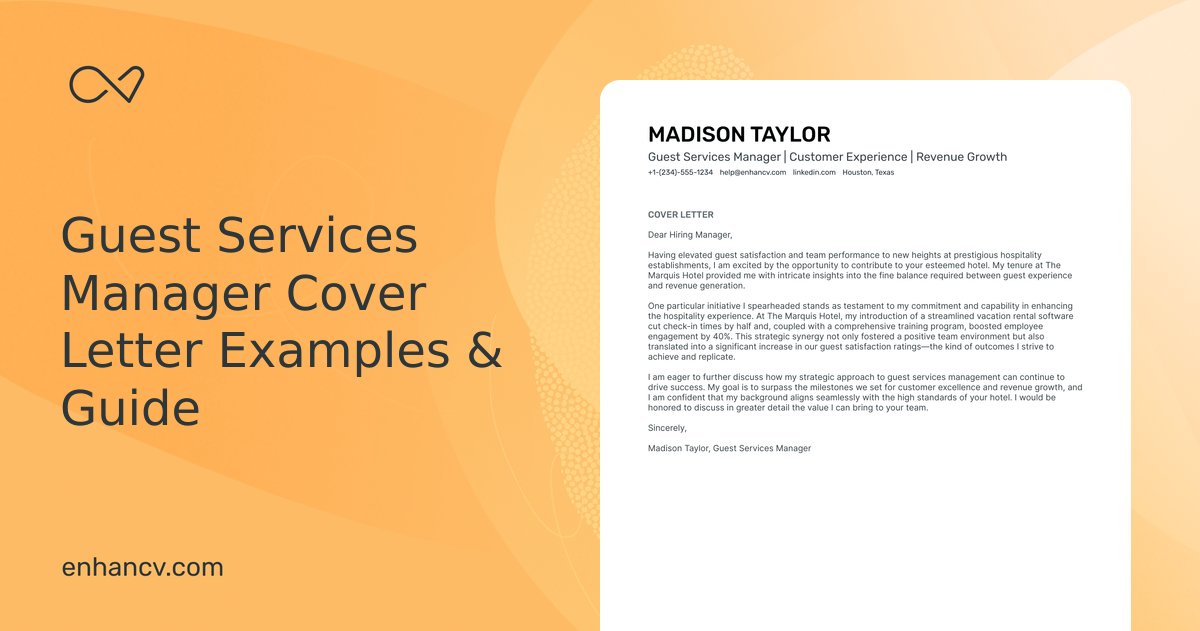 Professional Guest Services Manager Cover Letter Examples and Template ...