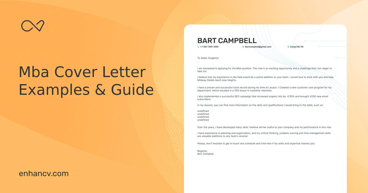 Real Mba Cover Letter Example for 2024