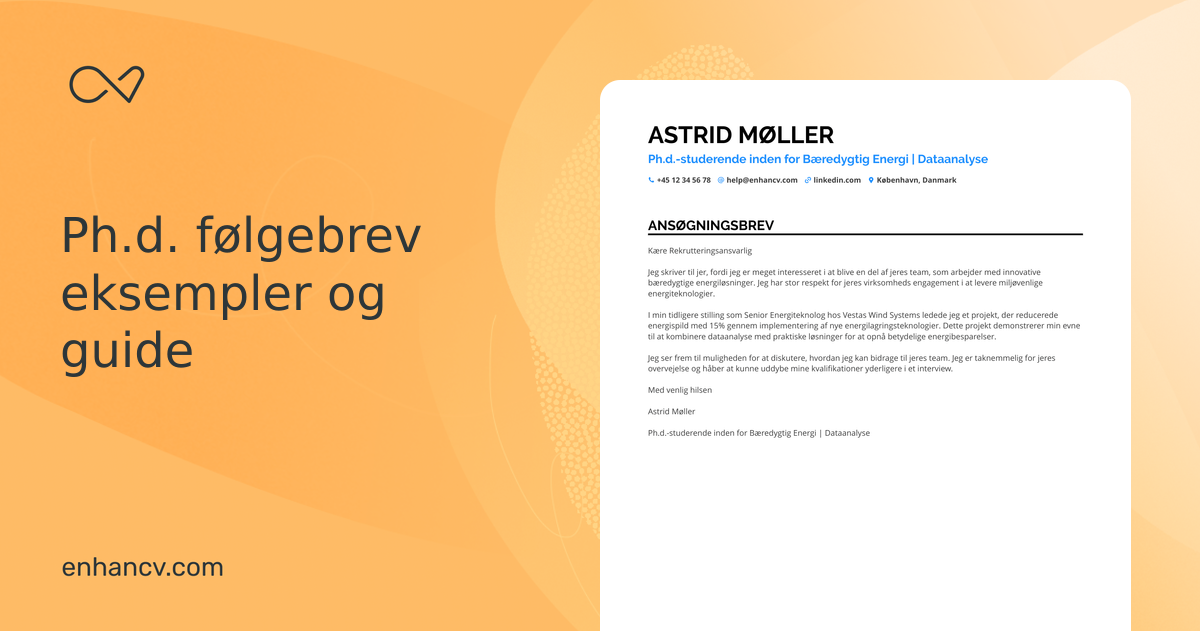 Ph.d. Ansøgningsbrev-eksempler til 2025