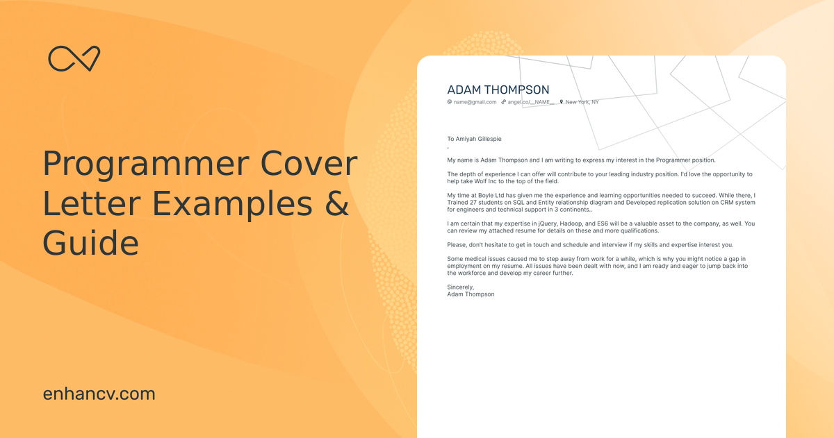 Real Programmer Cover Letter Example for 2024