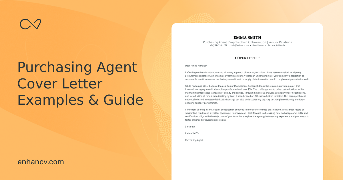 Professional Purchasing Agent Cover Letter Examples and Template for ...