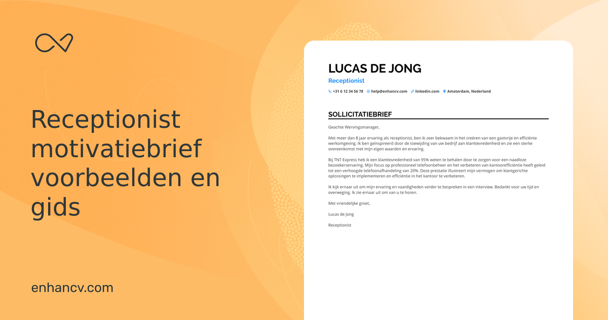 Receptionist Sollicitatiebrief-voorbeelden voor 2026