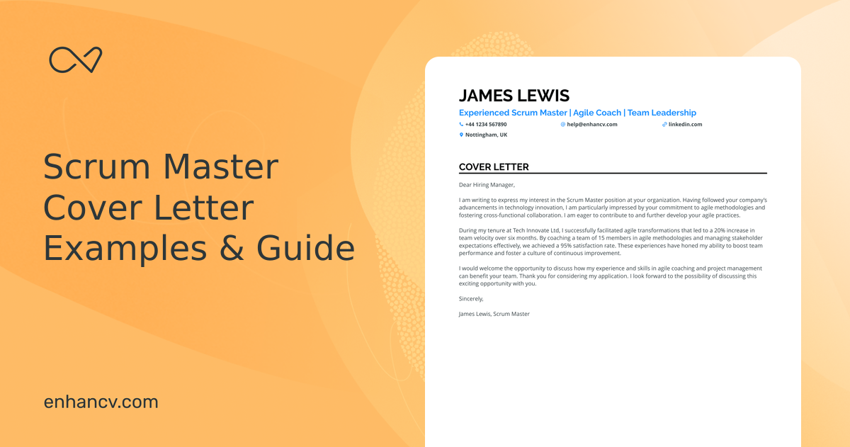 Scrum Master Cover Letter Examples & Guide for 2025