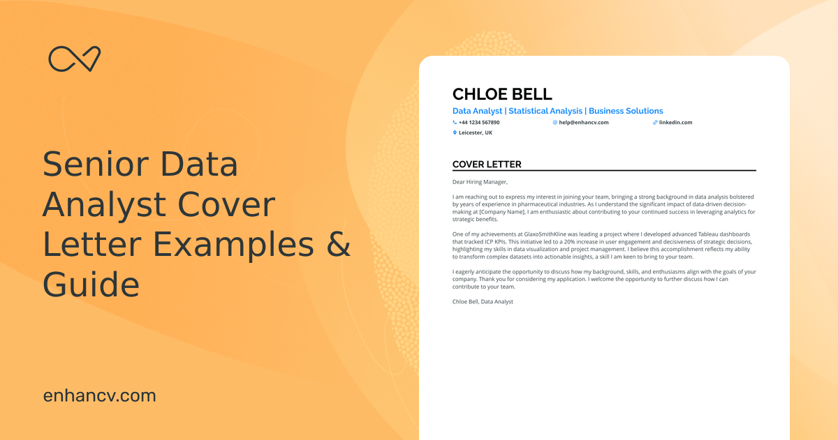 Senior Data Analyst Cover Letter Examples & Guide for 2025