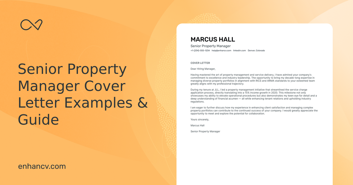 Professional Senior Property Manager Cover Letter Examples and Template ...