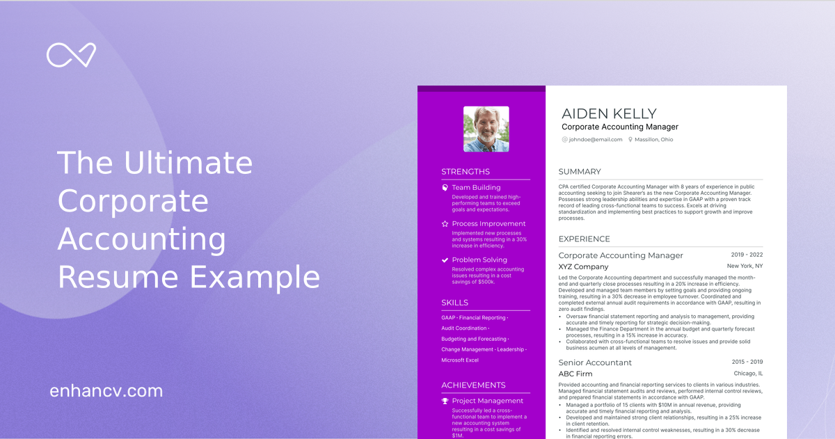5 Corporate Accounting Resume Examples & Guide for 2023