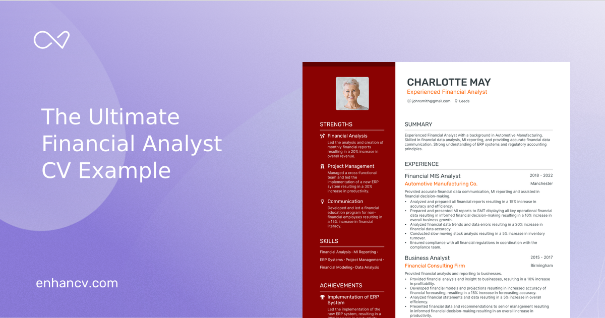 3 Financial Analyst CV Examples for 2023