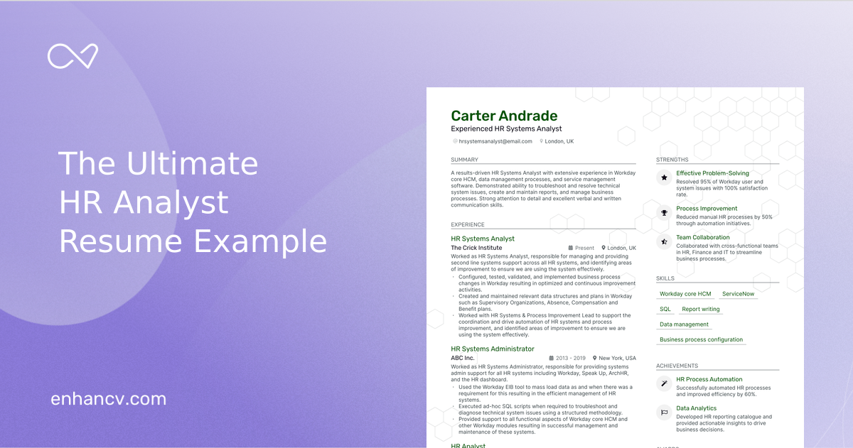 5 HR Analyst Resume Examples & Guide for 2023