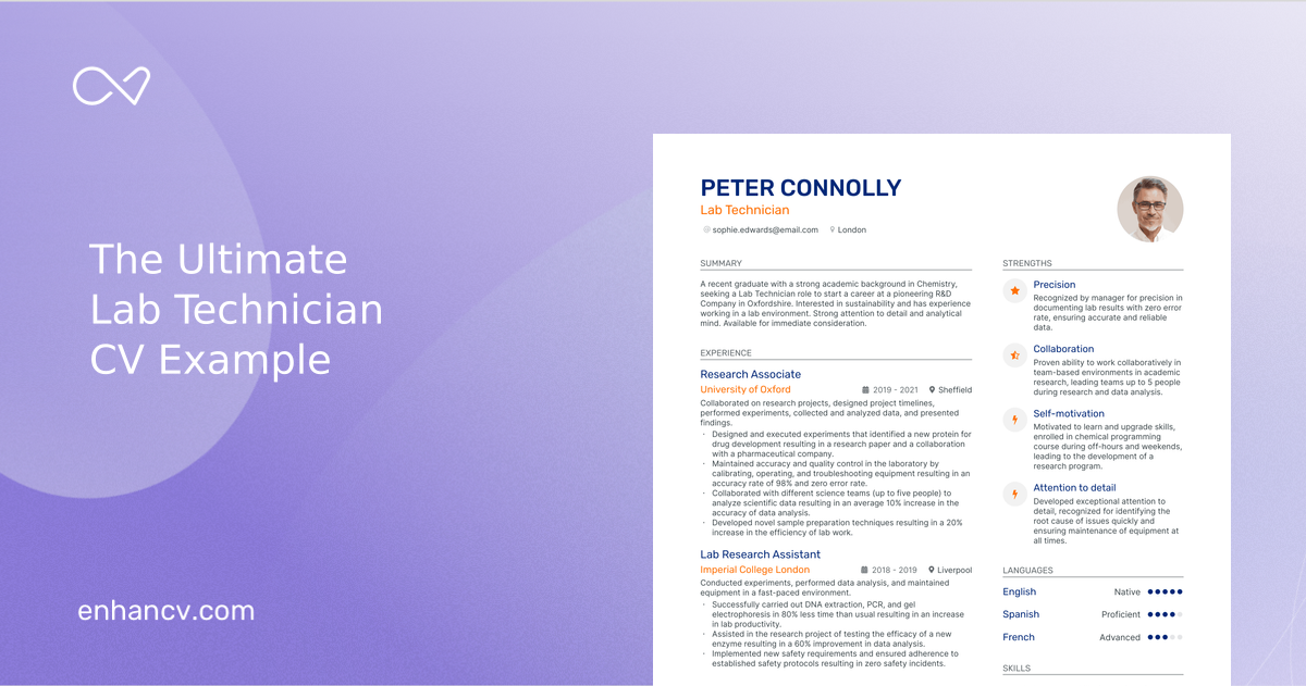 3 Lab Technician CV Examples for 2023