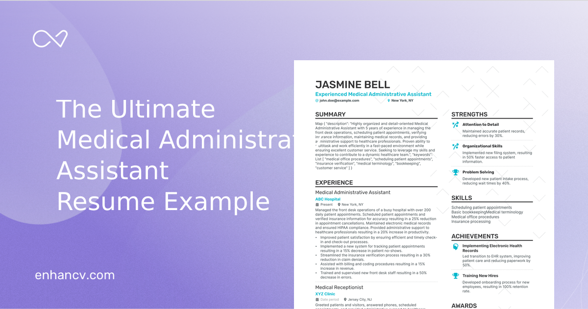 5 Medical Administrative Assistant Resume Examples & Guide for 2023