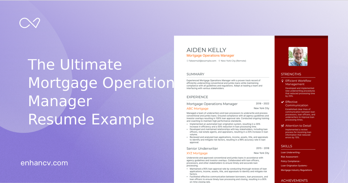 5 Mortgage Operations Manager Resume Examples & Guide for 2023