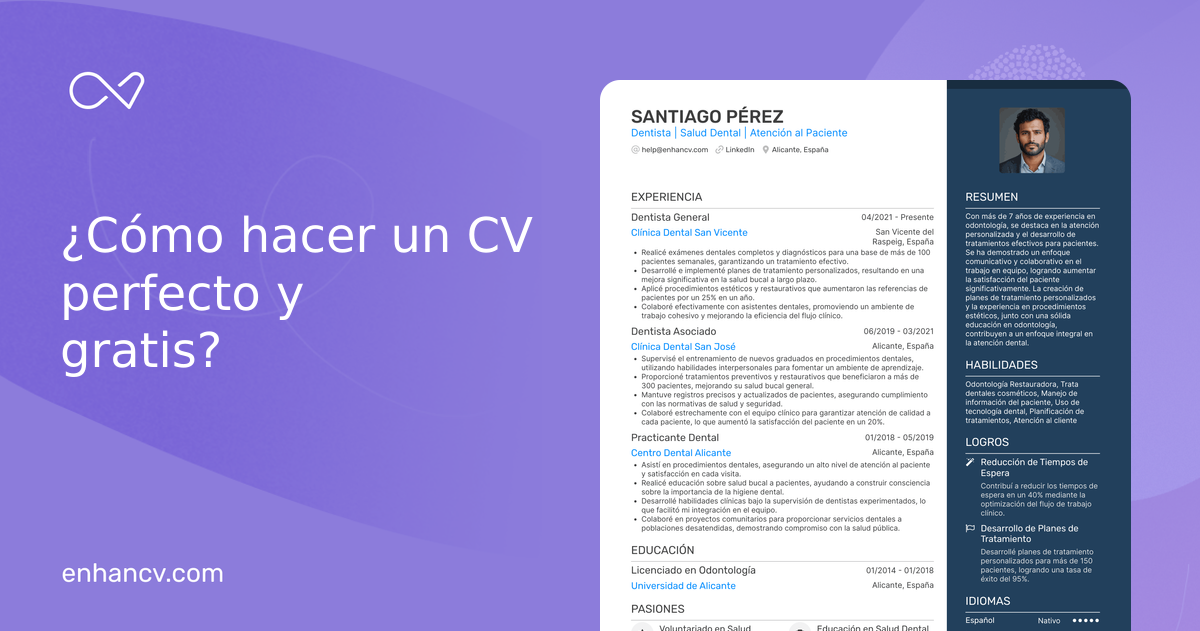 Cómo Hacer un CV Perfecto Gratis (2026): Ejemplos y Plantillas