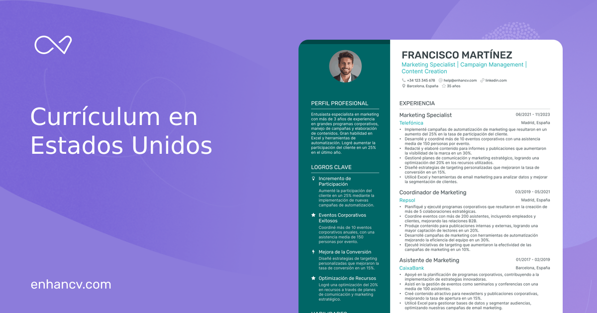 Currículum en Estados Unidos: Modelos y Ejemplos Gratis