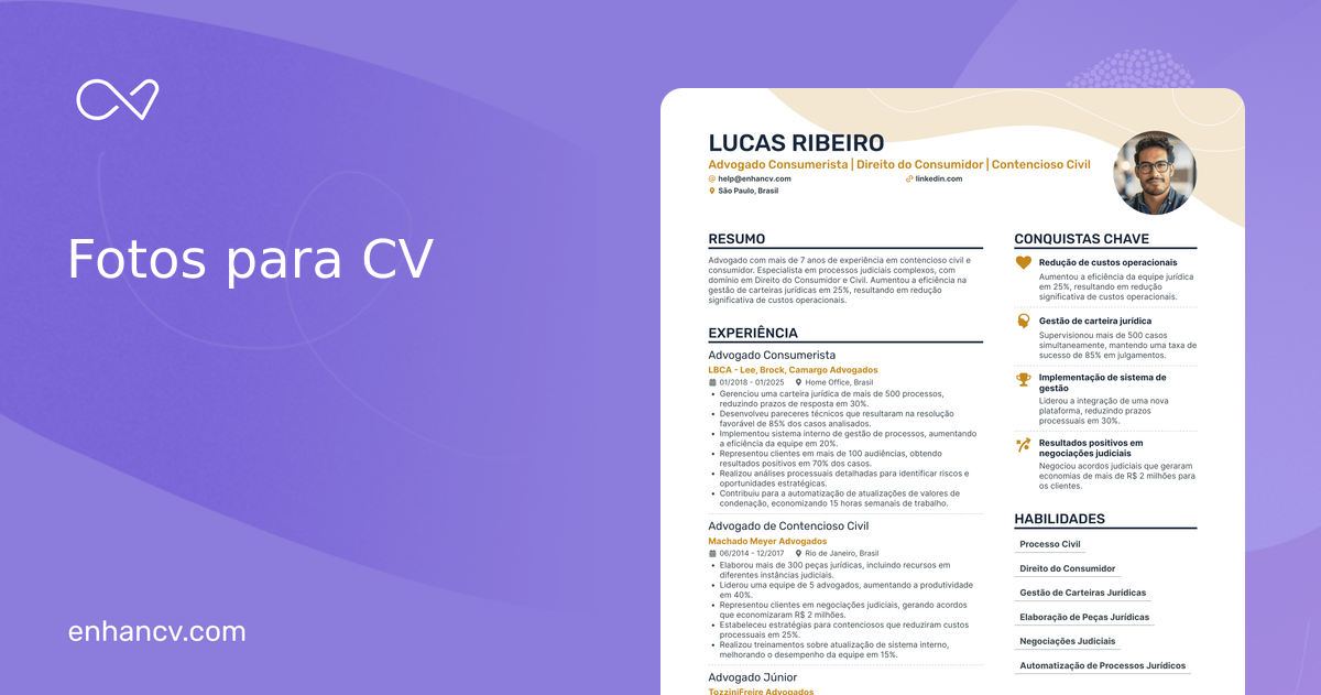Foto para Currículo: Como Escolher a Imagem Ideal + Exemplos de CV