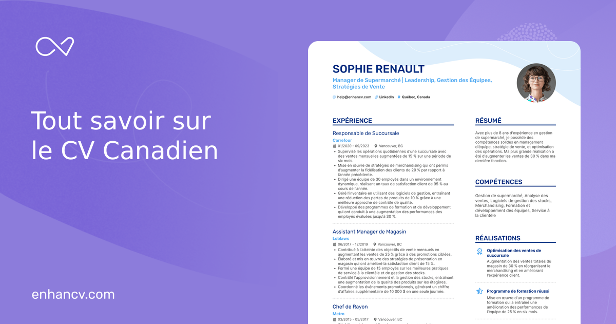 CV Canadien : 14 Exemples de CV à Remplir pour le Canada