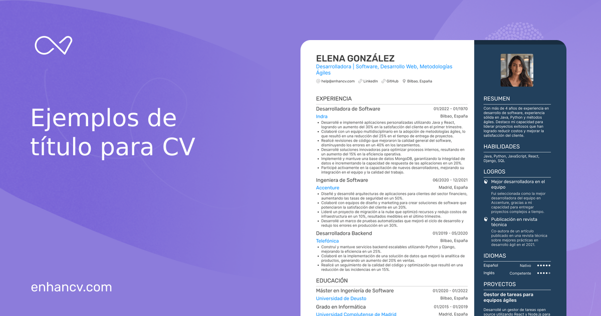 Ejemplos de Título para CV Impactantes: Guía 2026