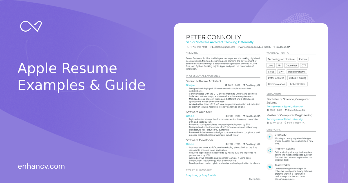 5 Apple Resume Examples & Guide for 2024