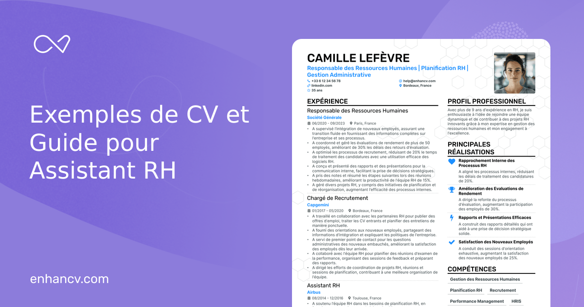 Exemple de CV de Assistant RH qui a Obtenu un Emploi et Conseils pour 2026