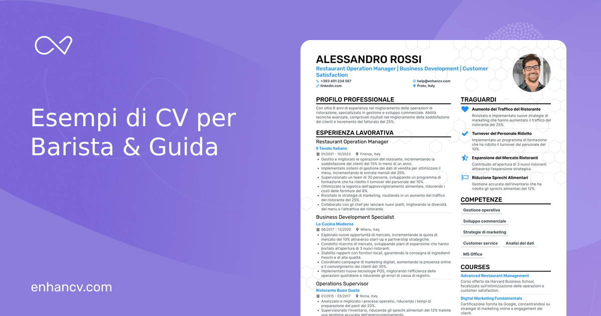 19 Esempi di Curriculum per Barista che Hanno Fatto Assumere