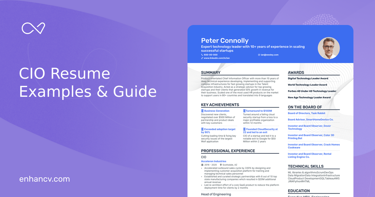 5 CIO Resume Examples & Guide for 2024