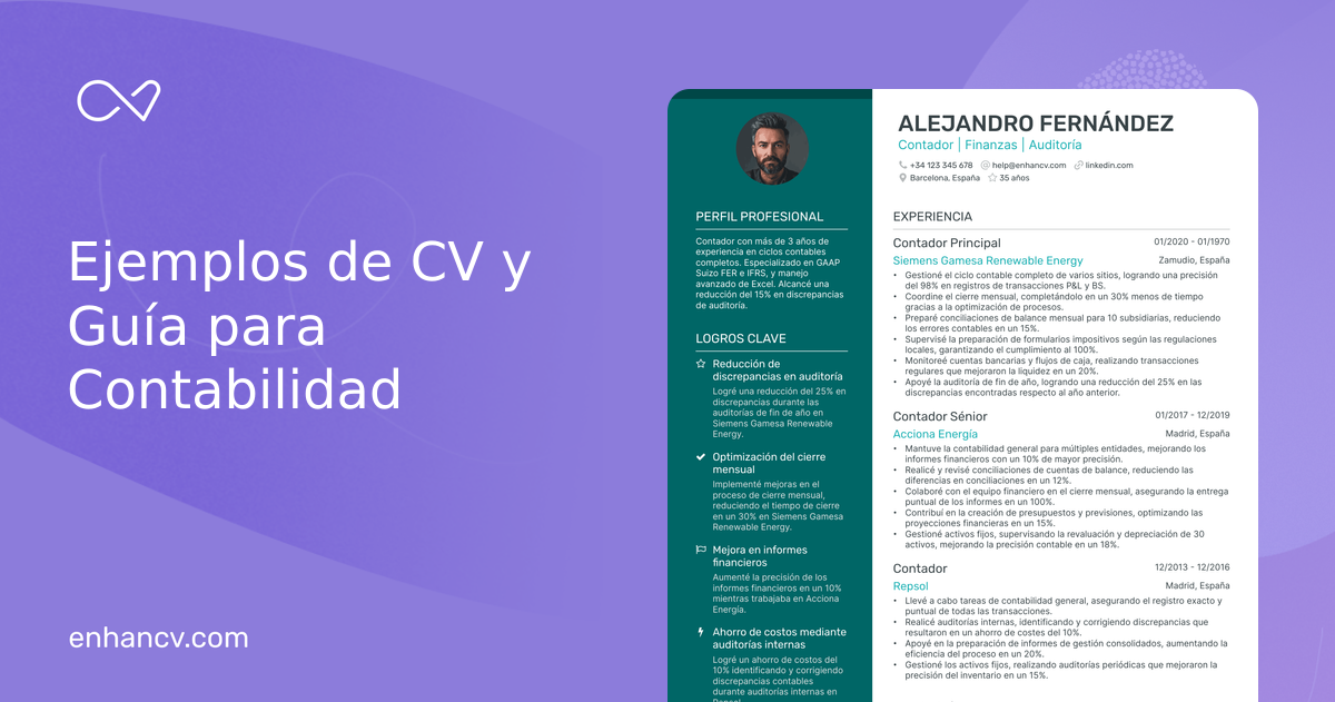 CV Contabilidad: Modelos y Ejemplos de Currículum Vitae