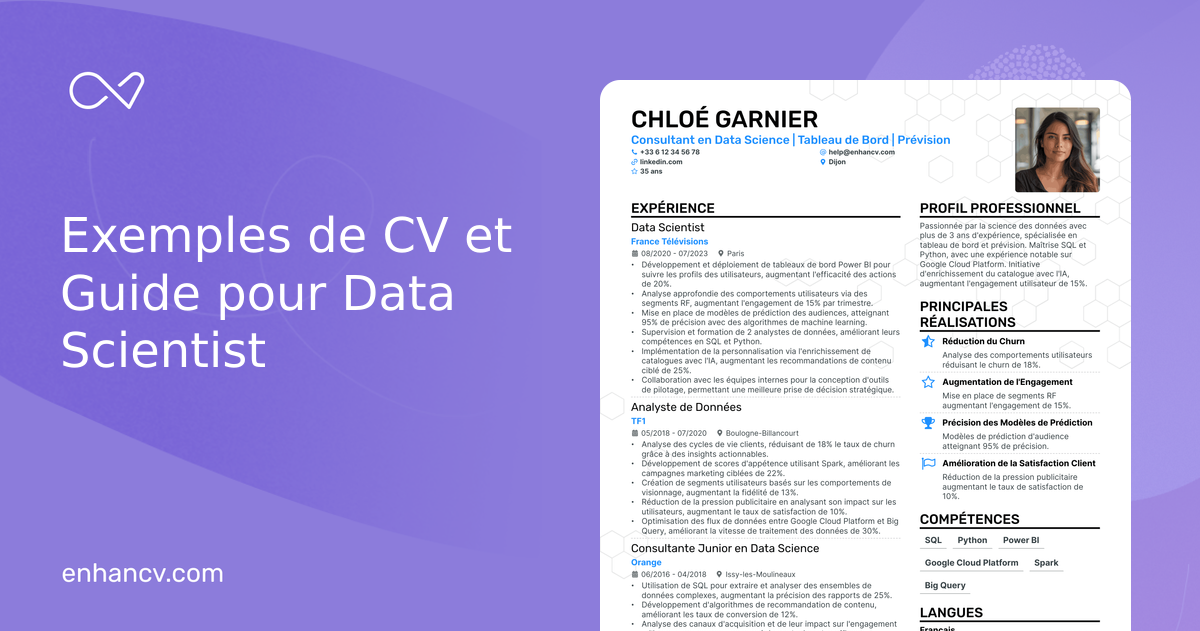 CV Data Scientist : Guide Complet + 17 Exemples et Modèles