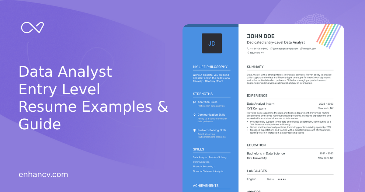 Entry Level Data Analyst Resume Objective Examples Resume Gallery | My ...