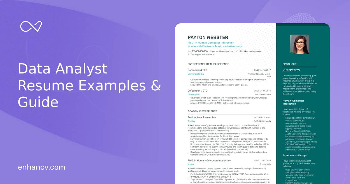 20 Data Analyst Resume Examples & Guide for 2024
