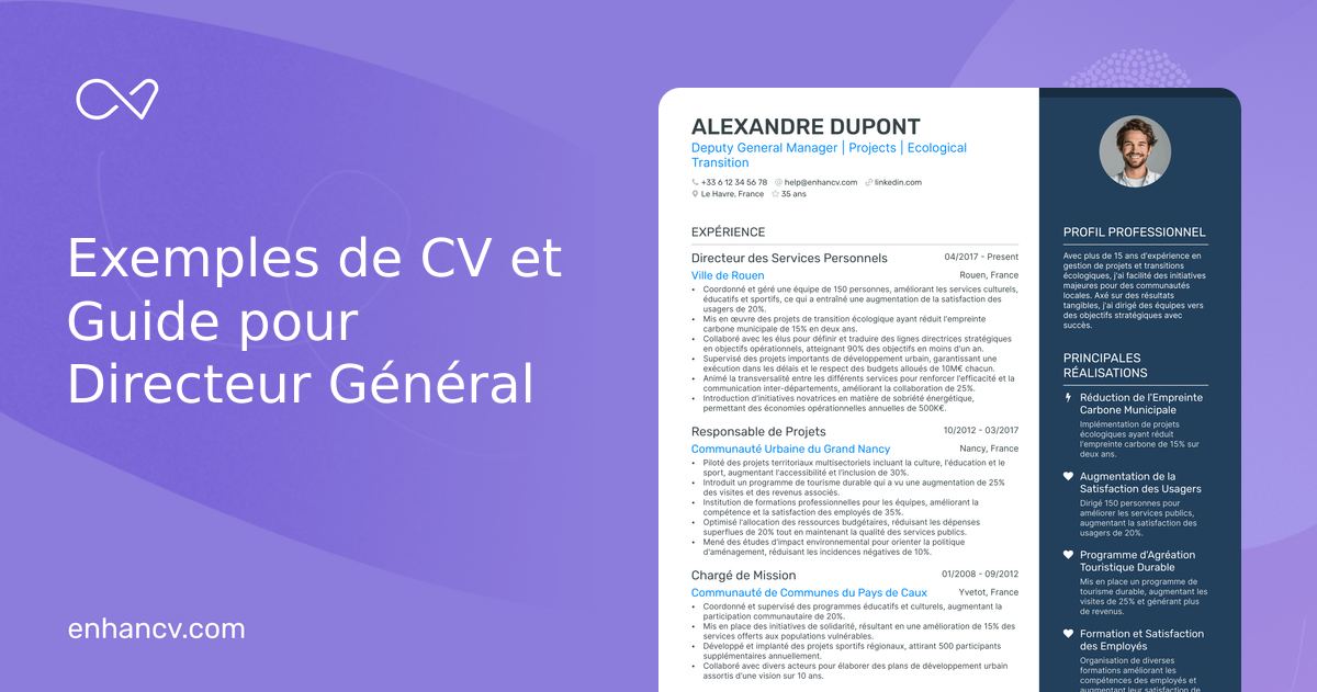 CV Directeur Général : 15 Modèles pour Réussir le Vôtre