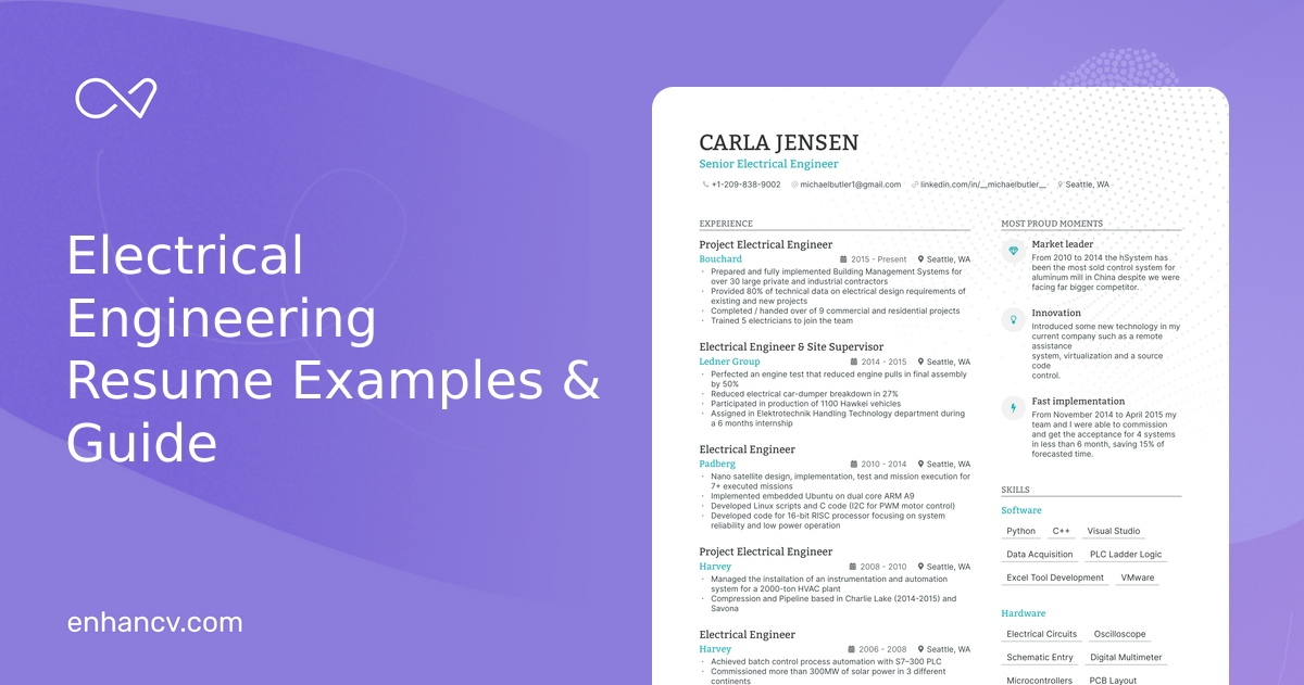 5 Electrical Engineering Resume Examples & Guide for 2024