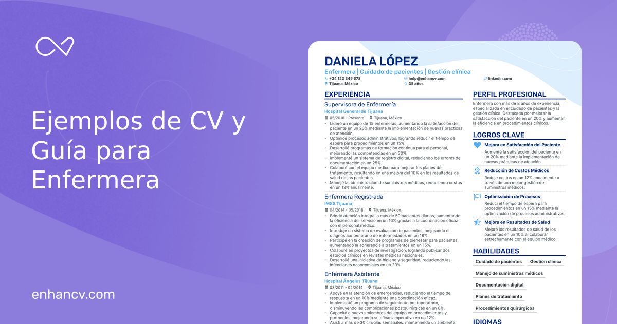 CV Enfermera: Cómo Crear un CV Imbatible (+12 Plantillas)