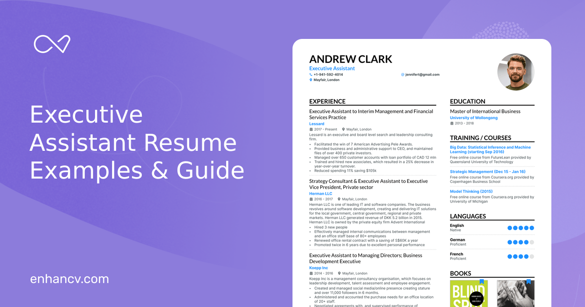 14 Executive Assistant Resume Examples & Guide for 2026