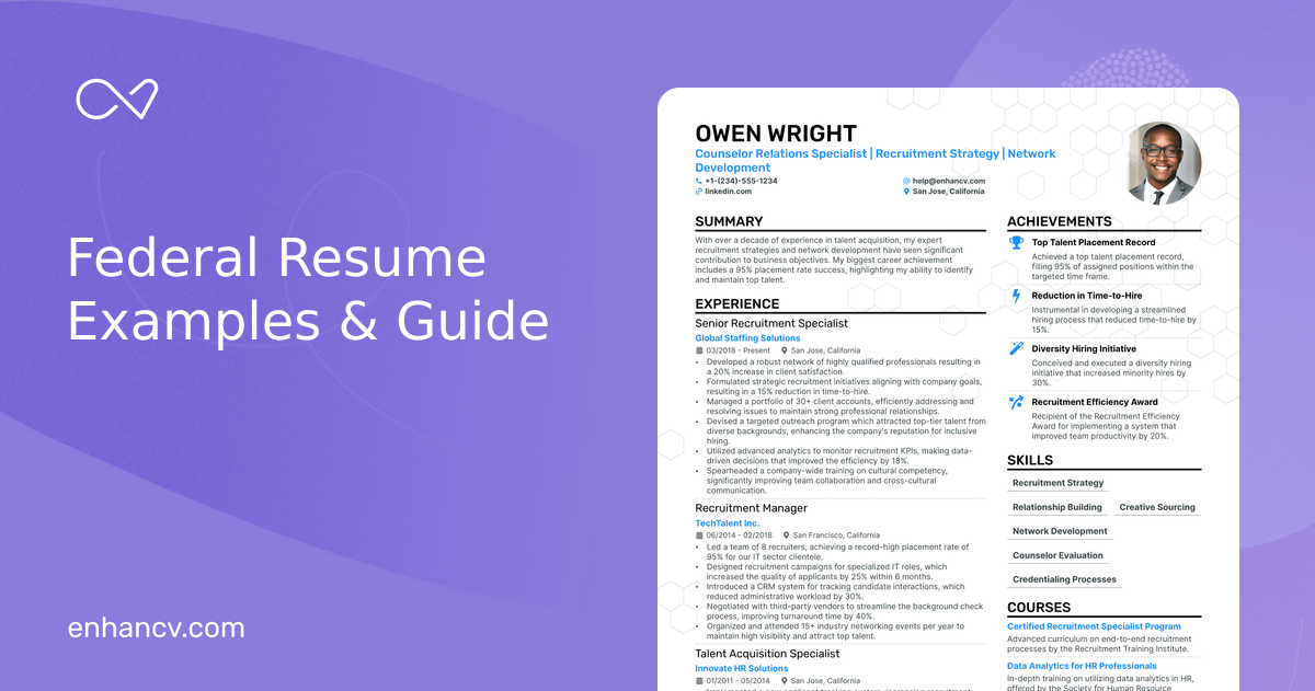 5 Federal Resume Examples & Guide for 2024