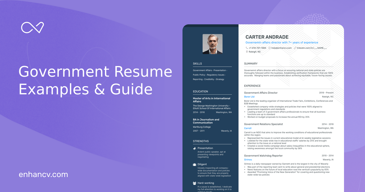 5 Government Resume Examples & Guide for 2024