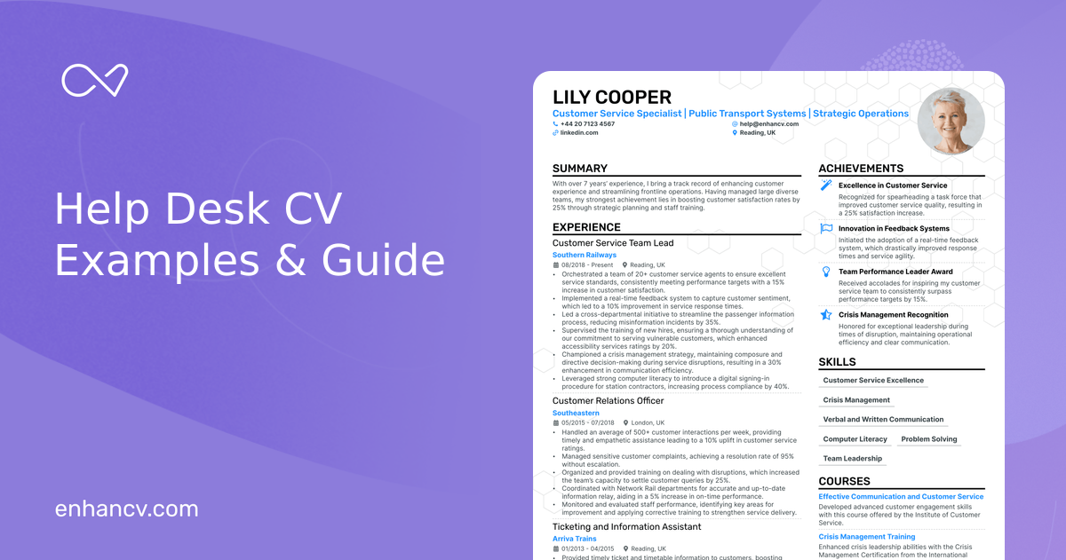 Help Desk Support Resume IT Help Desk Resume: Examples And Guide [10+