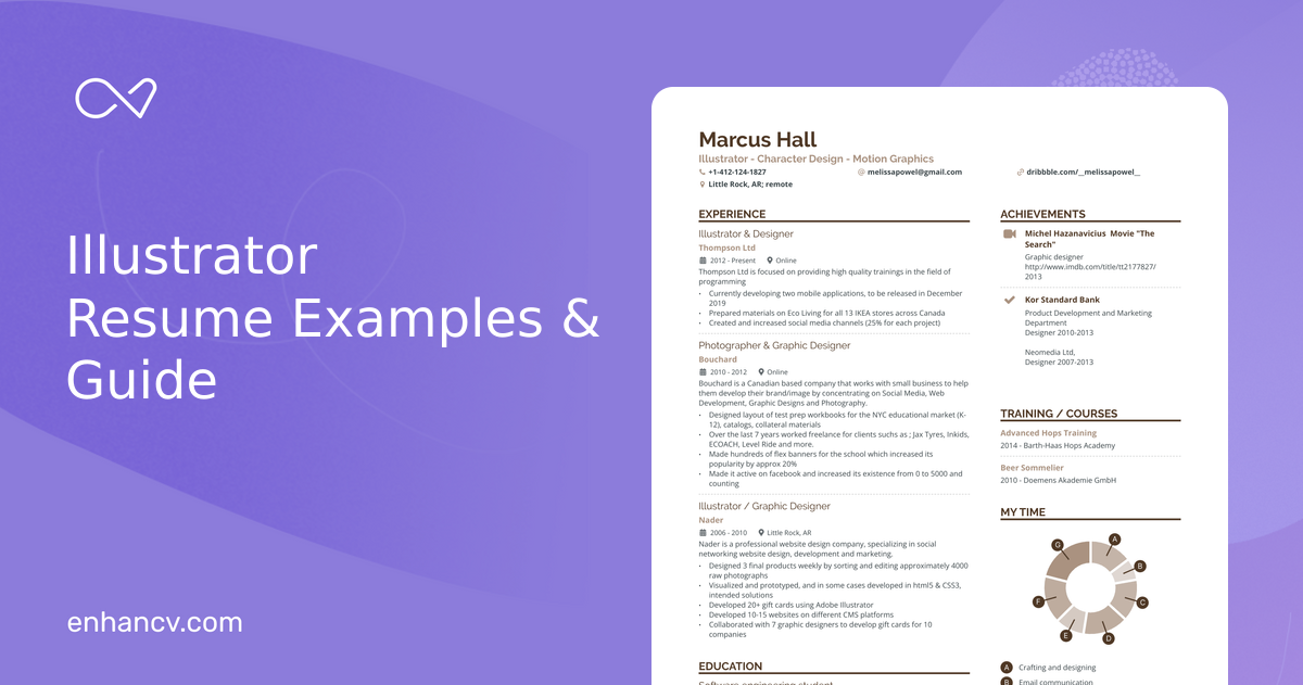 4 Illustrator Resume Examples & Guide for 2024