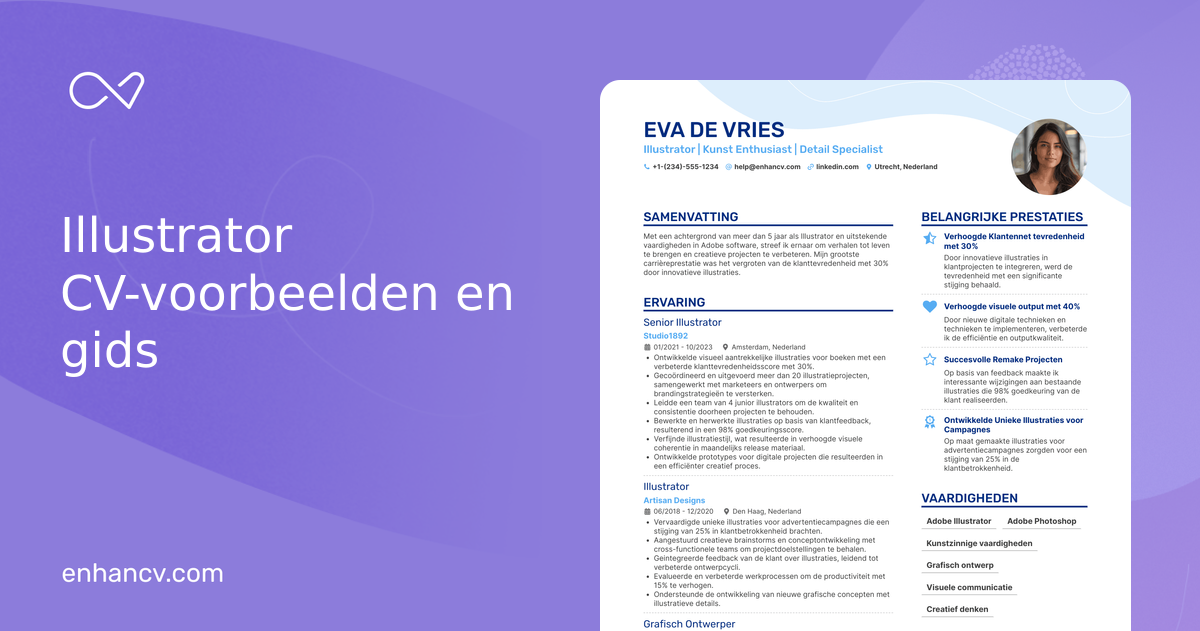 11 CV-voorbeelden voor Illustrator
