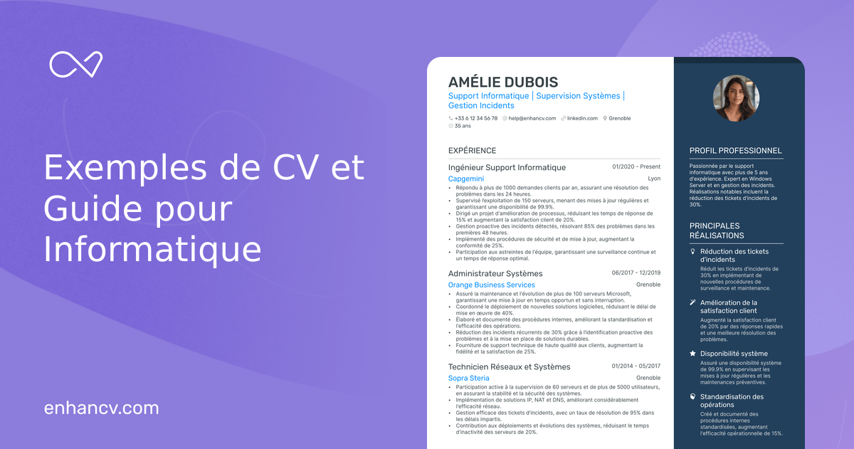 CV Informatique : +10 Exemples pour Tous les Rôles et Domaines