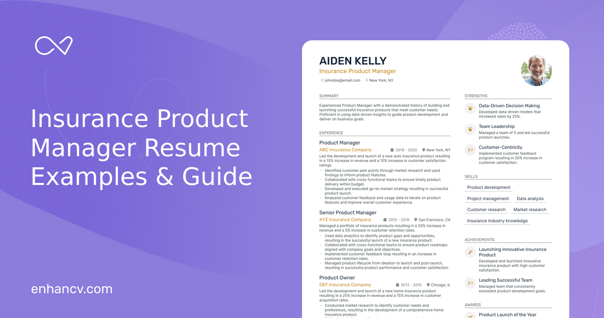 5 Insurance Product Manager Resume Examples & Guide for 2024