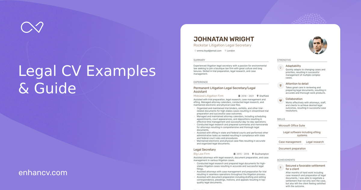 3 Legal CV Examples for 2024