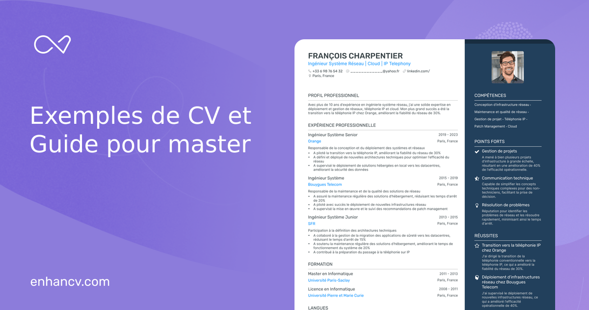 CV Master : Créer un CV efficace Pour Convaincre Le Jury