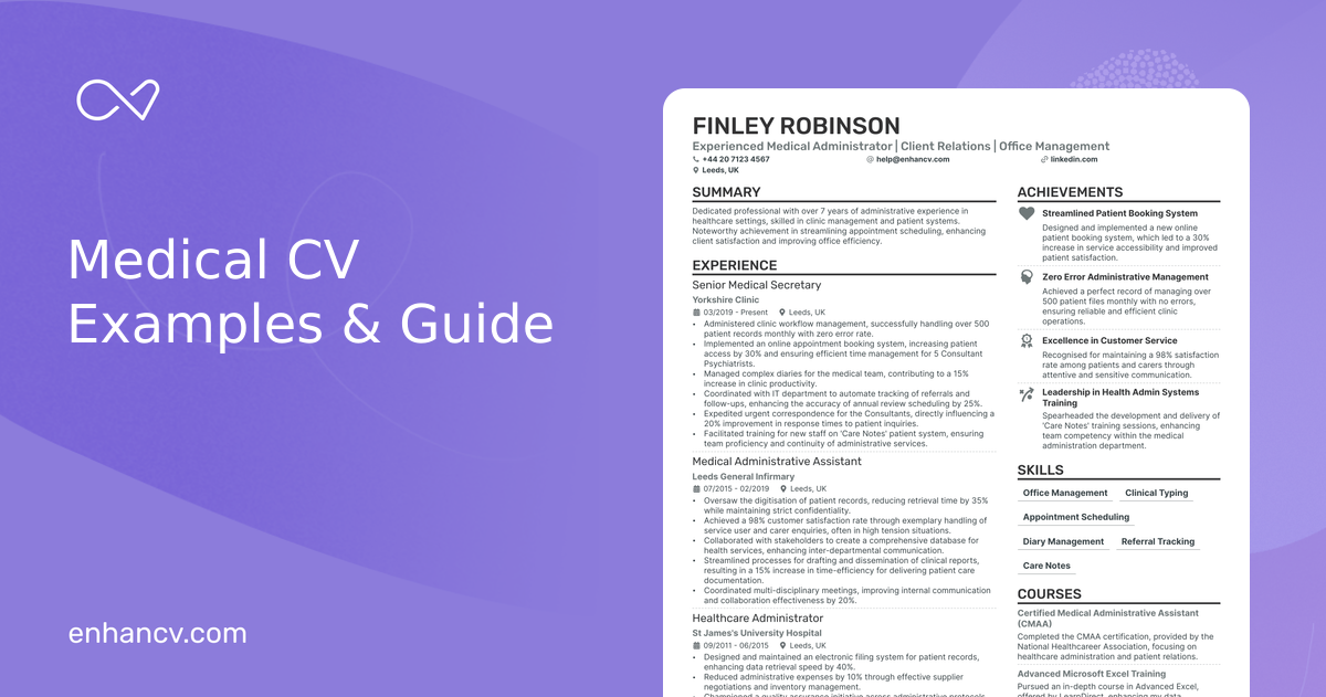Medical CV Examples & Guide for 2026