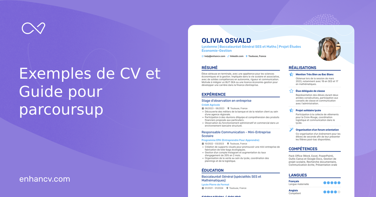 CV Parcoursup : Comment Rédiger un CV pour votre Dossier