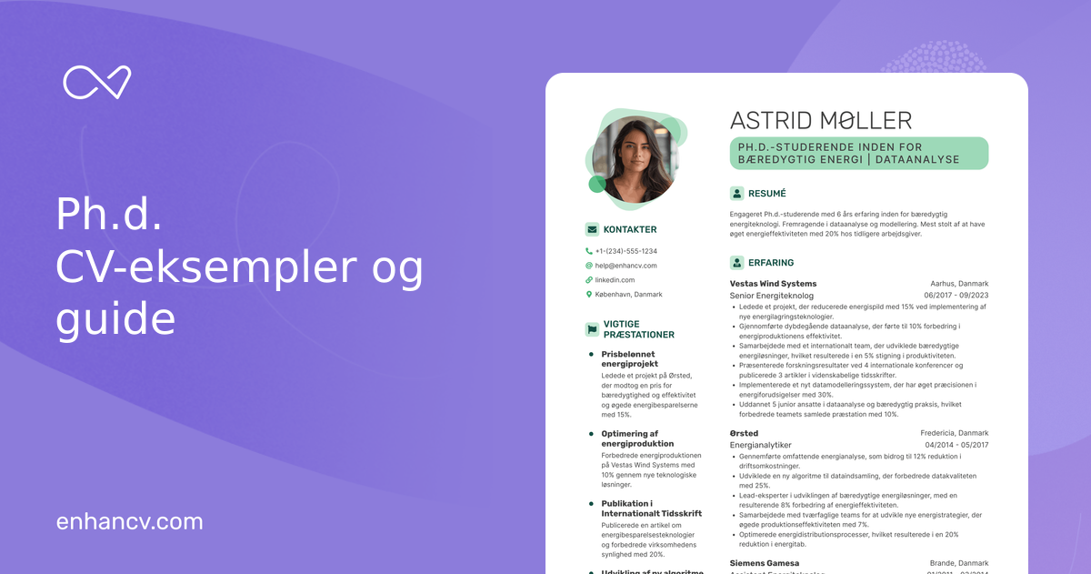 11 CV-eksempler til Ph.d.